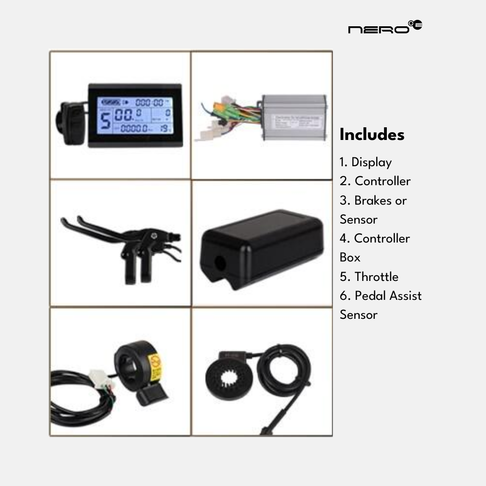NERO E-Bike DIY Kit ION Commuter Series Disc/VBrake Compatible LCD5 25 ...